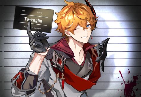 Tartaglia Genshin Impact Drawn By Plus Q Danbooru