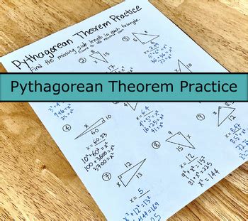 Pythagorean Theorem Practice Worksheet By Justin Time Teaching TPT
