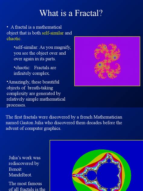 What Is A Fractal Self Similar Chaotic Pdf Fractal Geometric Shapes