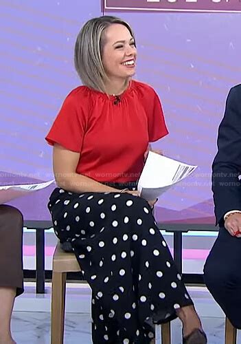 Wornontv Dylans Black Polka Dot Wide Leg Pants On Today Dylan