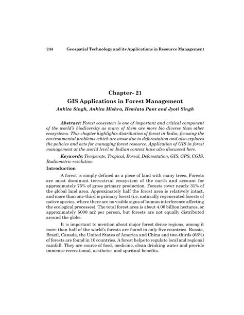Pdf Gis Applications In Forest Management