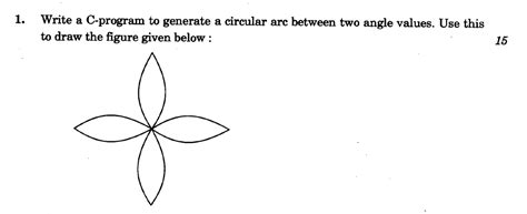 Solved Write A C Program To Generate A Circular Arc Between Chegg