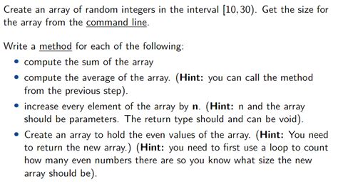 Solved Create An Array Of Random Integers In The Interval Chegg