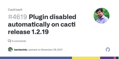 plugin disabled automatically on cacti release 1 2 19 · issue 4619