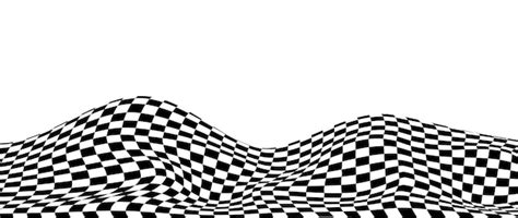 Premium Vector Wavy Black And White Checkered Background Curved