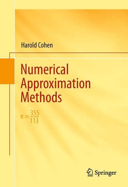Numerical Approximation Methods Cohen Harold Dussmann Das