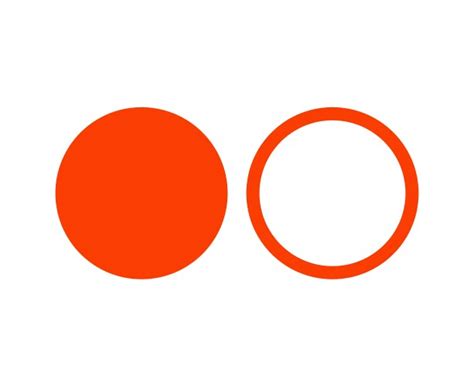 Circle Shape Outline Stroke Black And White Symbol