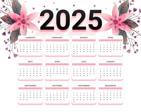 Kalender 2025 Vektoren Lade Kostenlose Hochwertige Vektoren Von