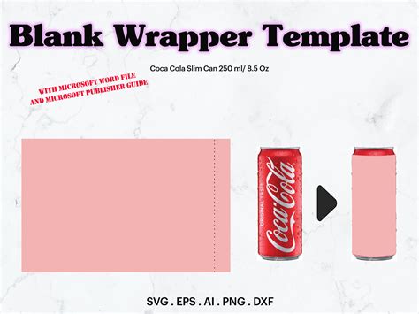 Cola Slim Can Blank Wrapper Template SVG 250 Ml 8 5 Oz Slim Etsy Hong Kong