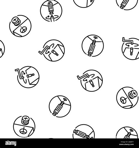 assembly furniture instruction vector seamless pattern stock vector