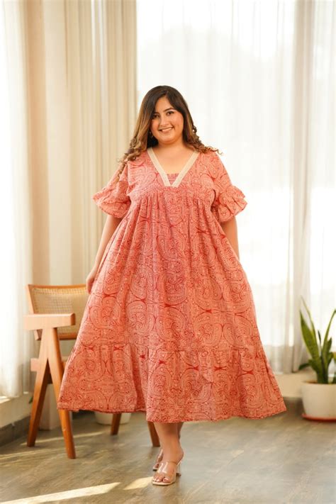 Red Paisley Maxi Dress Nangaliaruchira