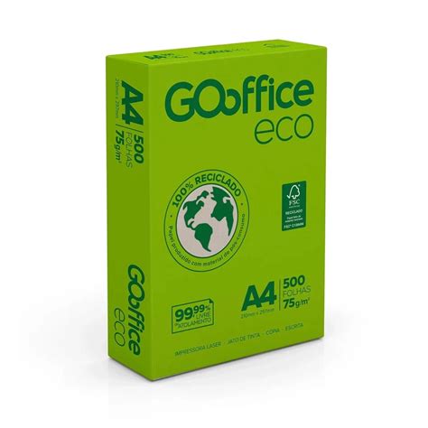 Microl Papel A4 Go Office Eco 500 Folhas Fsc Reciclado
