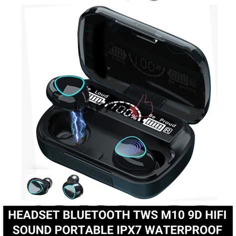Jual Ms Tws M10 Wireless Bluetooth Full Bass Powerbank Tws Headset