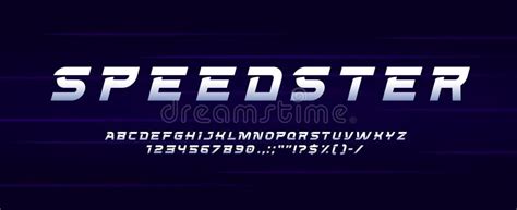 Speed Sport Font Fast Dynamic Urban Or Tech Type Stock Vector Illustration Of Speed Alphabet