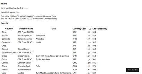 Hubdb Json Tests Codesandbox