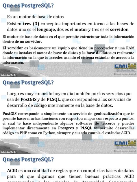 base de datos postgresql pdf postgre sql bases de datos