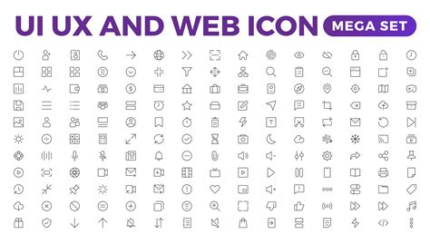 Mega Set Of Ui Ux Icon Set User Interface Iconset Collection Basic User Interface Essential