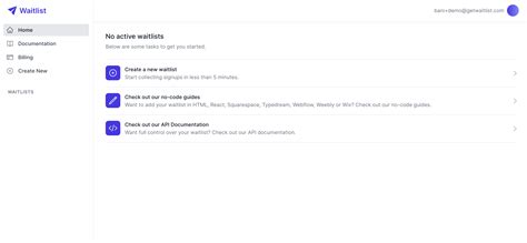 Getting Started Waitlist And Sign Ups Waitlist