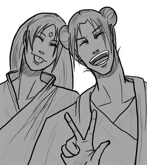 Hashirama Senju X Mito Uzumaki Hashimito Male Sketch Sketches Mito