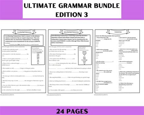 Grammar Worksheet Bundle Volume 3 Interjection Article Sentence Type And More Grammar Worksheet Bundle Volume 3 Interjection Article Sentence Type And More