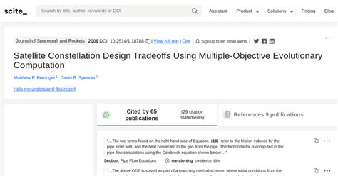 Satellite Constellation Design Tradeoffs Using Multiple Objective