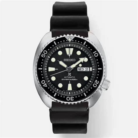 Seiko Mens Watch Srpe93 Automatic Diver 200m Black Dial