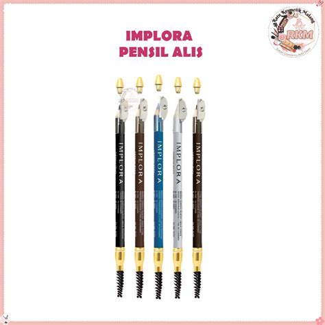 Jual Implora Pensil Alis Coklat Hitam Silver Biru Brown Dark Grey Bpom