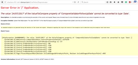 C Asp Compare Validator Cannot Take Current Date After Publish Stack Overflow