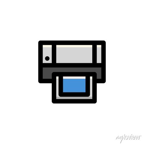 Printer User Interface Outline Icon Logo Vector Illustration Posters For The Wall • Posters