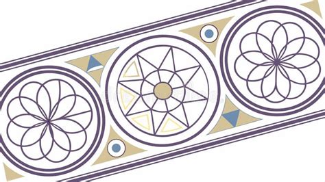 Geometric Circular Pattern Ornamental Border Vector Abstract Design