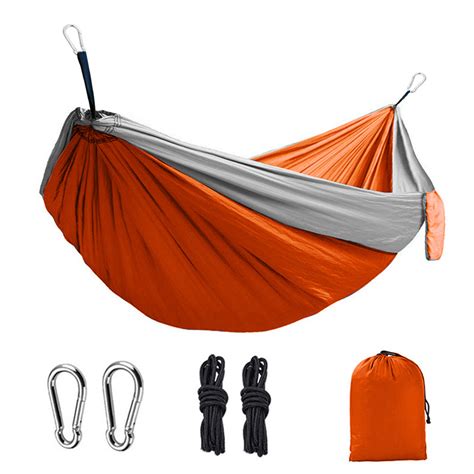 Camping Hammock Portable Tree Hammock With 2 Sling Lightweight 210t Nylon Parachute Hammock For