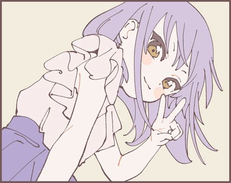 Safebooru 1girl Black Border Blush Stickers Border Brown Eyes Closed