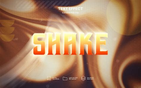 Premium Psd Shake Text Effect
