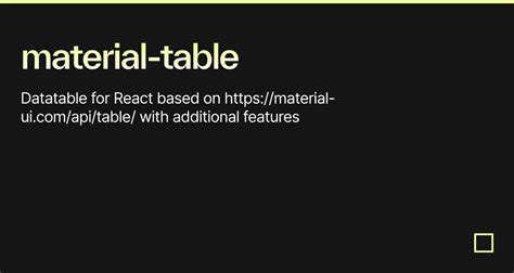 Material Table Codesandbox