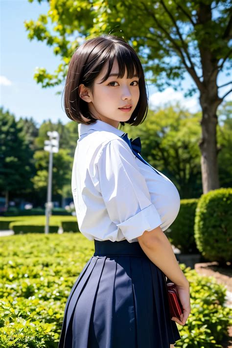 A Close Up Of A Woman In A Skirt And Shirt Posing For A Picture Seaart Ai