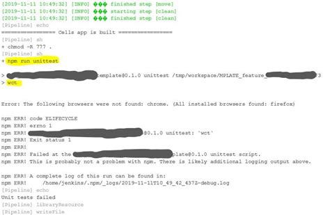 Selenium Exited Before It Could Start Error While Running Wct In Jenkins Pipeline Stack Overflow