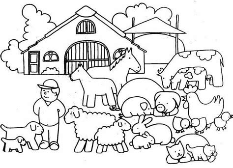 Granja Simples Para Colorear Imprimir E Dibujar Coloringonlycom