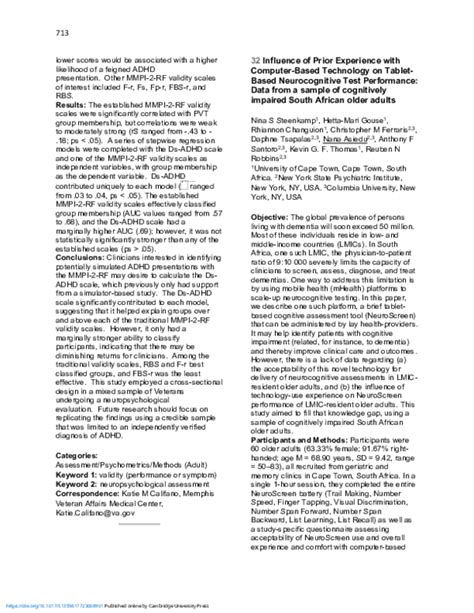 Pdf 32 Influence Of Prior Experience With Computer Based Technology On Tablet Based