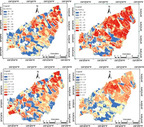 Daily Crop Coefficient Kc And Etc Maps Of The Plantation Derived Download Scientific Diagram