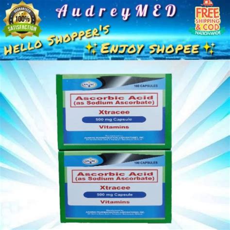 Xtracee Ascorbic Acid As Sodium Ascorbate 100 Capsules Shopee