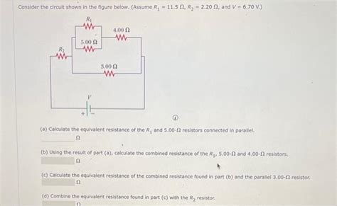 Solved Consider The Circuit Shown In The Figure Below