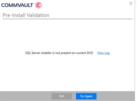 sql server installer is not present on current dvd community
