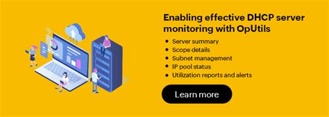 Dhcp Server Monitoring Made Easy With Oputils Manageengine Blog