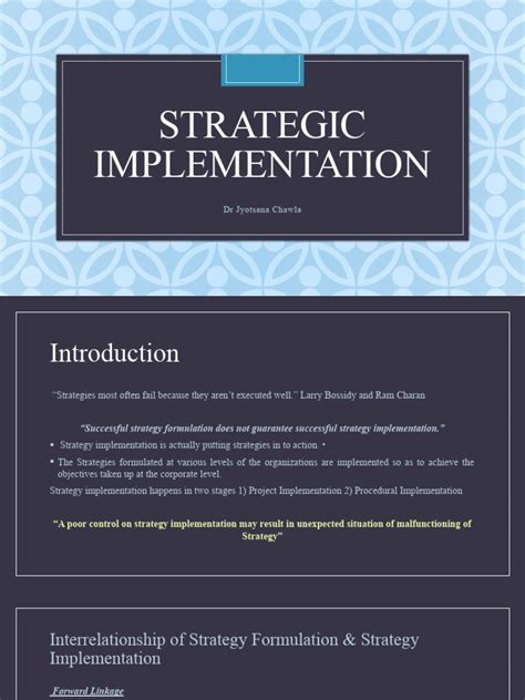 Strategic Implementation Pdf Strategic Planning Strategic Management