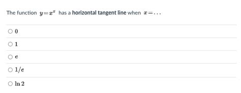 Solved The Function Y X Has A Horizontal Tangent Line When Chegg Com