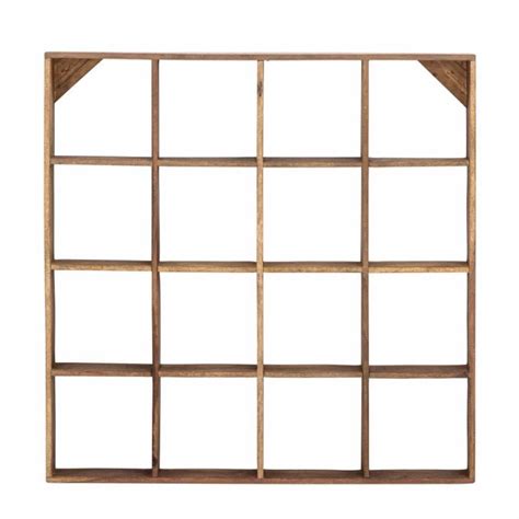 Wooden Sectional Cubby Wall Shelf Unit