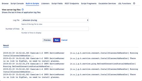 View Server Log Files