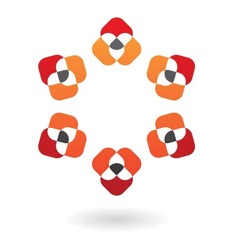 Premium Vector Red Orange And Black Intersecting Squares Abstract Logo Icon