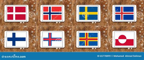 Nordic Flags Stock Image Image Of Denmark Patriotism 65778899
