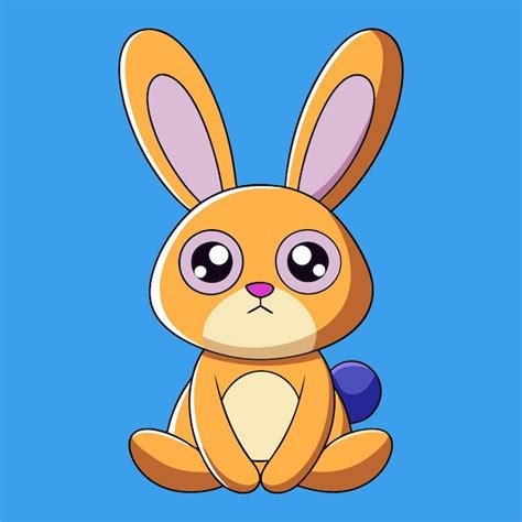 Cartoon Bunny Bored Waiting Premium Ai Generated Vector